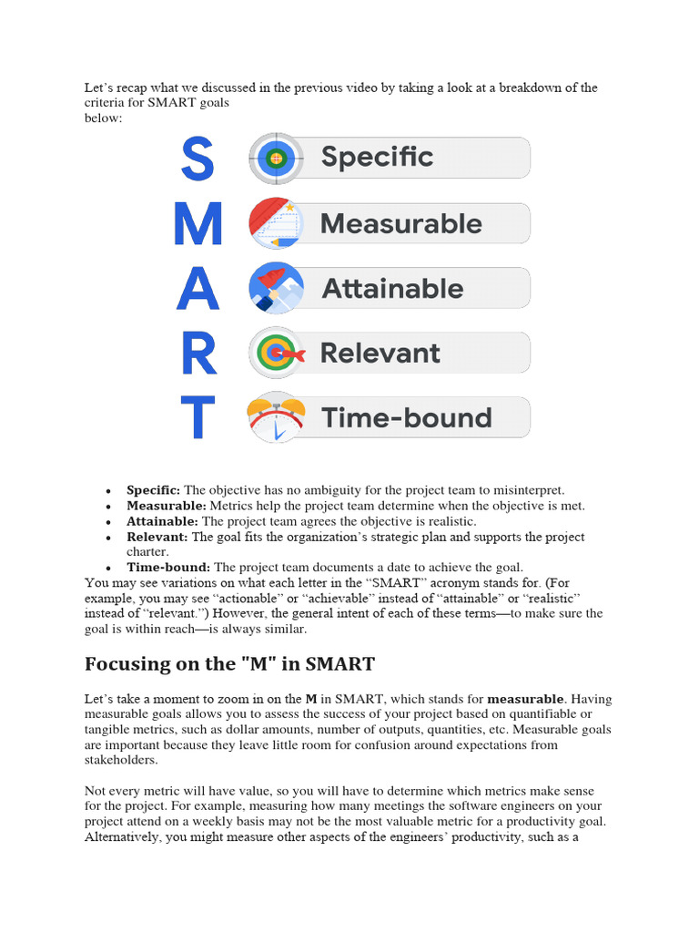 SMART Goals | PDF | Goal | Performance Indicator