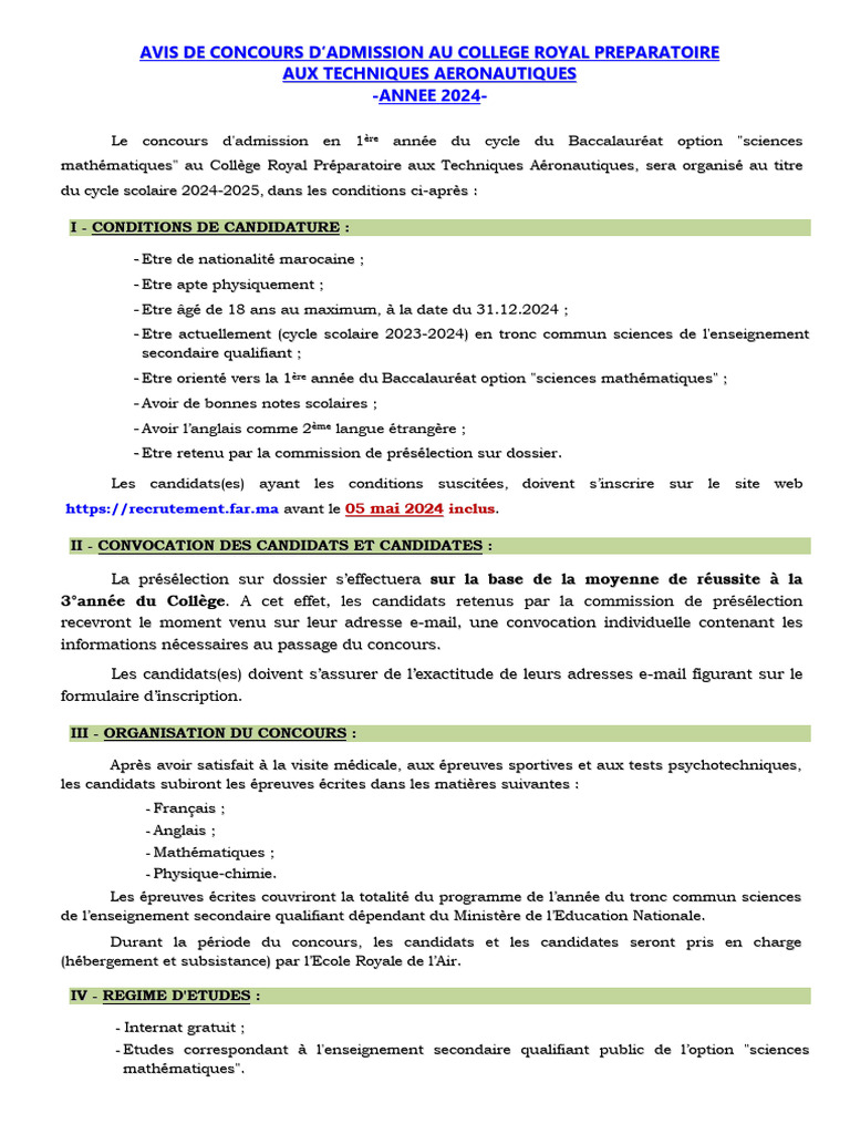 Admission au CRPTA 2024-2025 | PDF | France | Niveaux d'enseignement