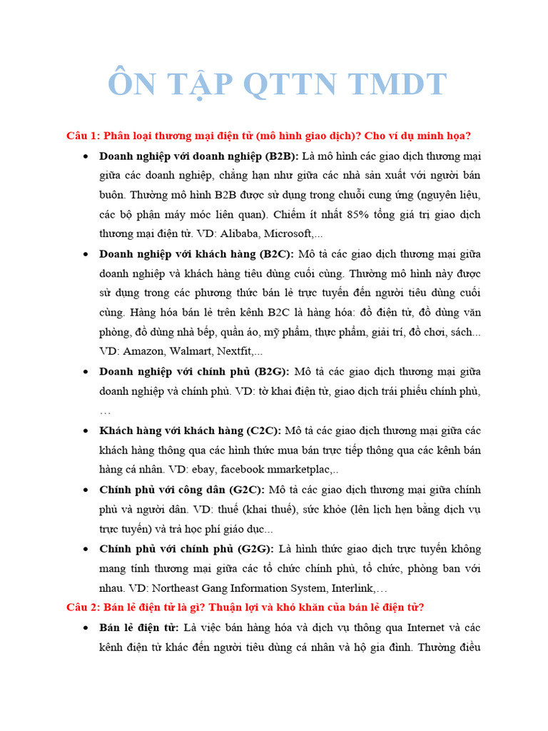 On Tap QTTN TMDT | PDF