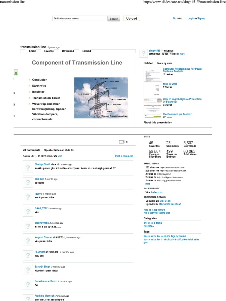 Transmission Line | PDF | Insulator (Electricity) | Electrical ...