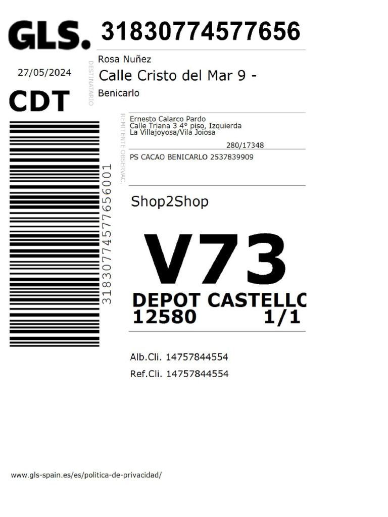 Etiqueta Vinted 9522979328 | PDF