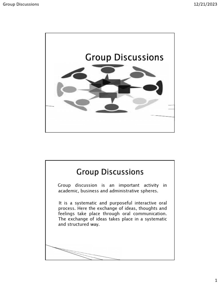 Group Discussions | PDF | Nonverbal Communication | Communication