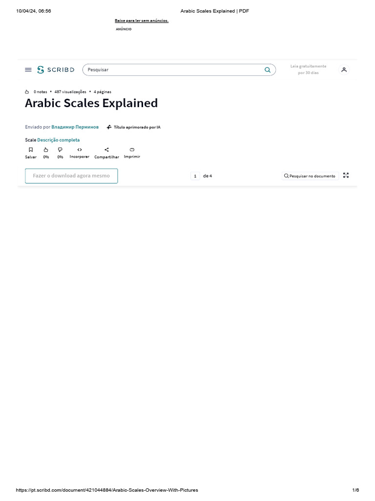 Arabic Scales Explained - PDF | PDF