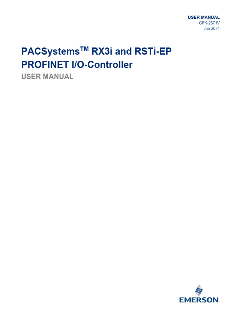 PACSystems RX3i and RSTi-EP PROFINET IO Controller - User Manual | Download Free PDF | Network ...