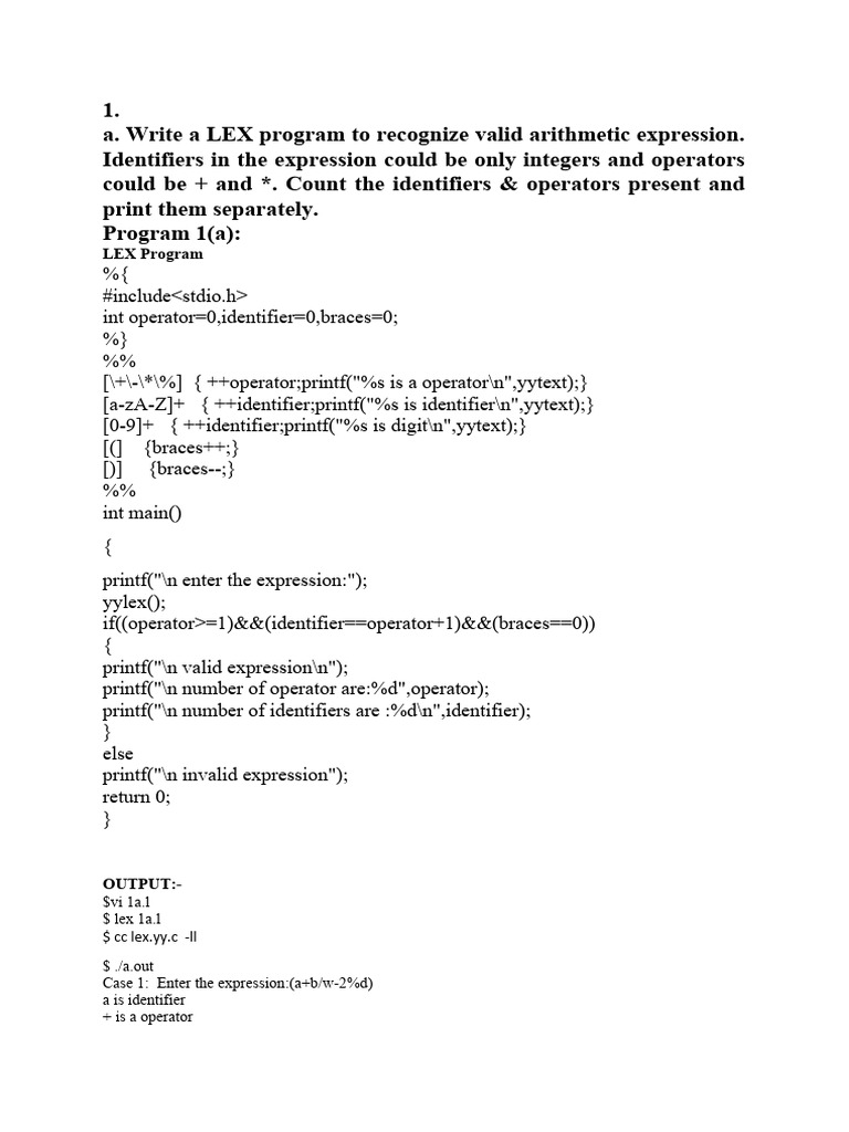 SS&ST Part A Lab Programs | PDF | Computer Engineering | Computer Science