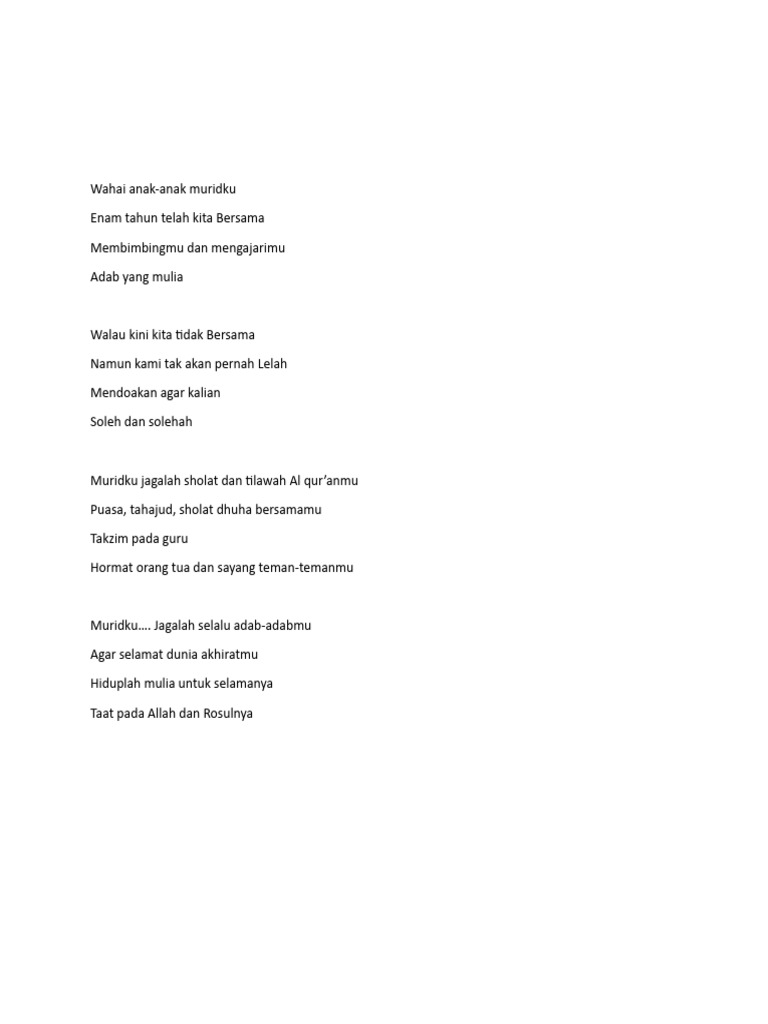 Lirik Lagu Persembahan Dari Guru | PDF | Agama & Spiritualitas