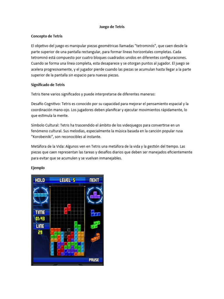 Juego de Tetris | PDF