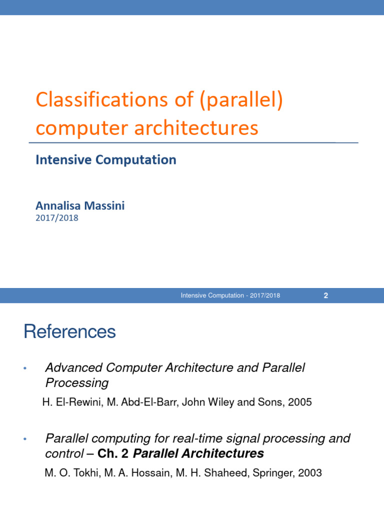2018-Lecture18-ArchitectureClassification | Download Free PDF | Parallel Computing | Central ...