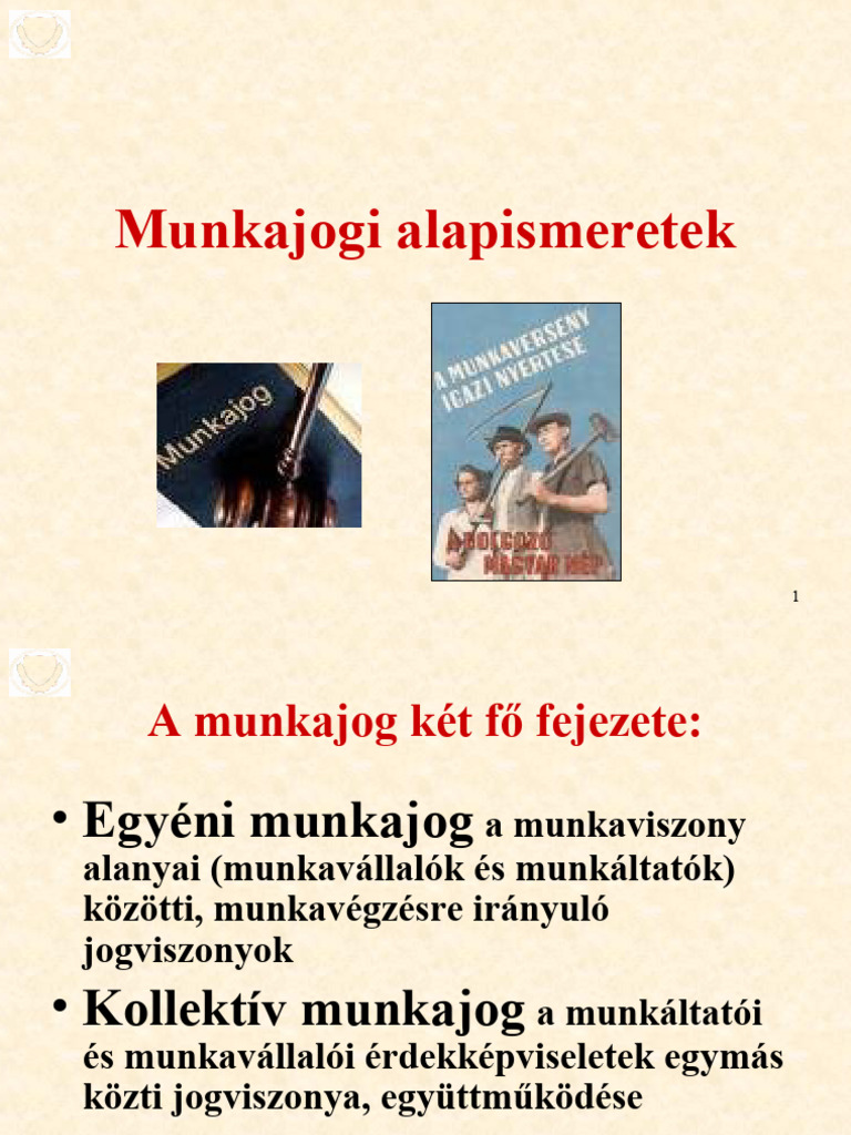 Munkajogi Alapismeretek | PDF