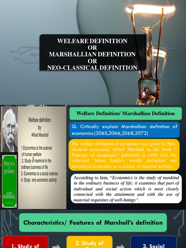 1.2 Marshall's Definition of Economics | PDF | Economics | Wealth