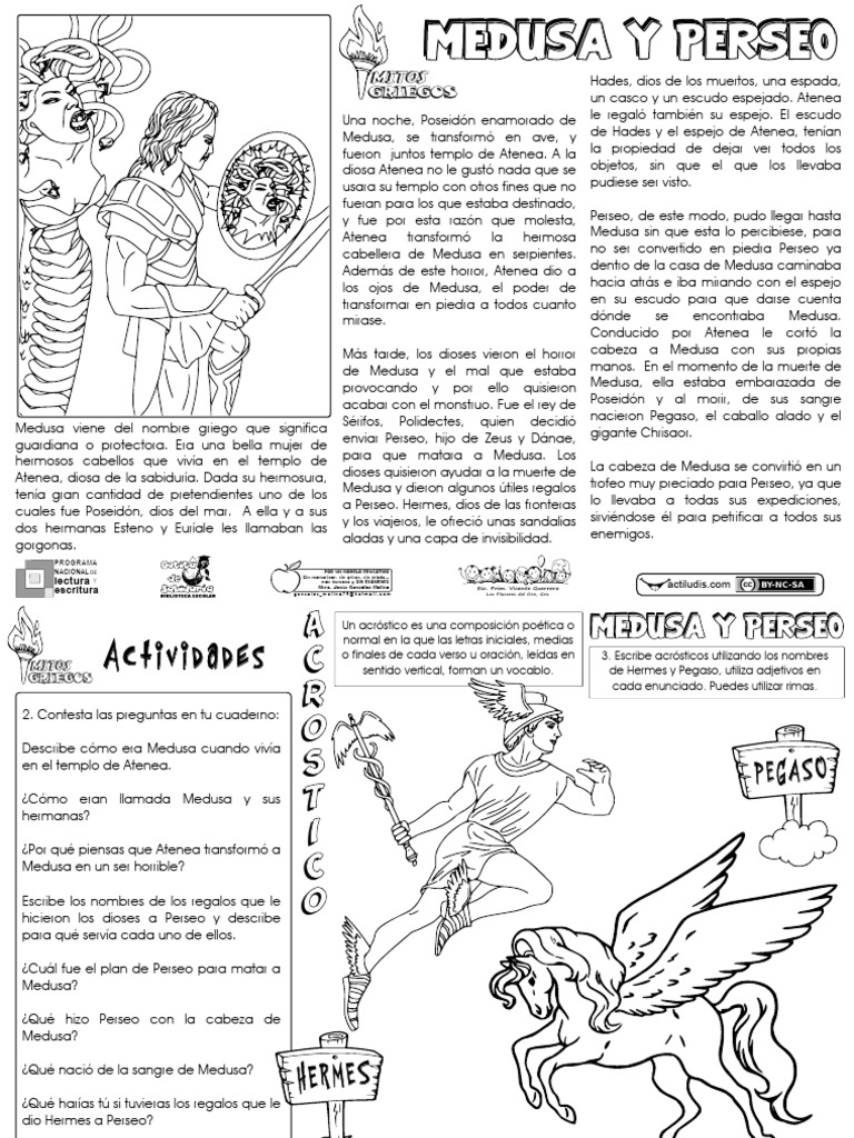 medusa y perseo | Descargar gratis PDF | Medusa | Religión Griega Antigua