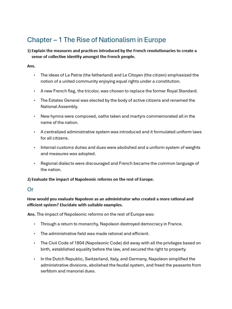 10th History CH 1 | PDF | Balkans | Nationalism