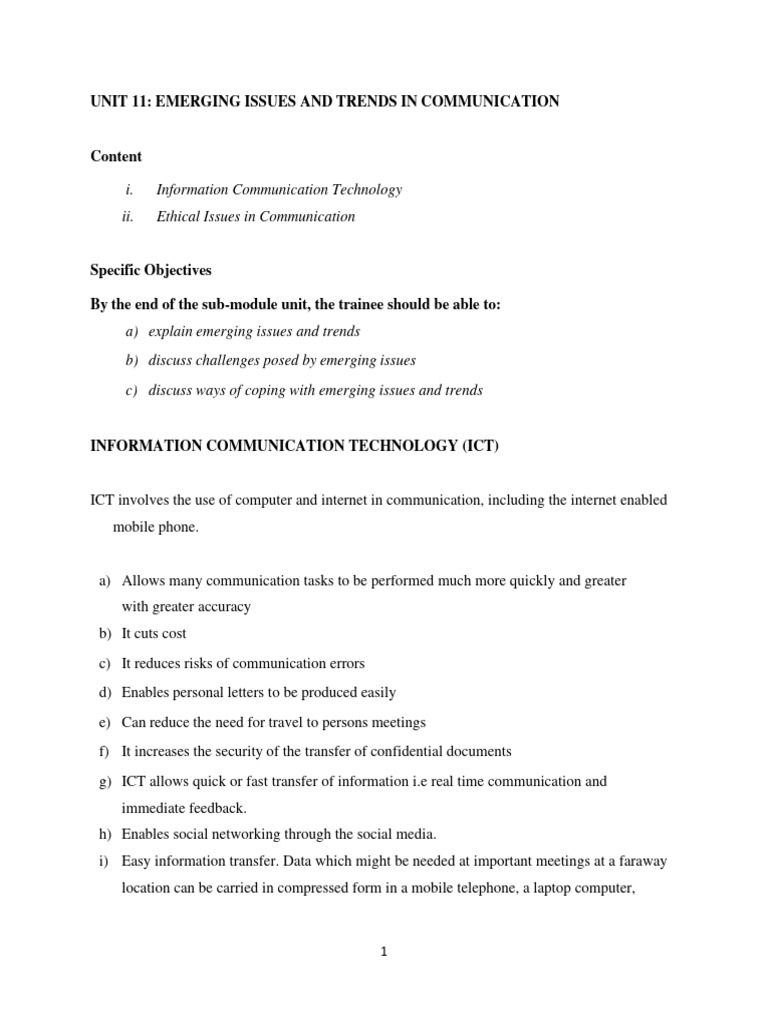 Unit 11 | PDF | Information And Communications Technology | Information