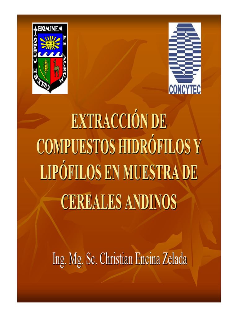 Extracci N De Compuestos Hidr Filos Y Lipfilos En Muestra Con2 Pdf