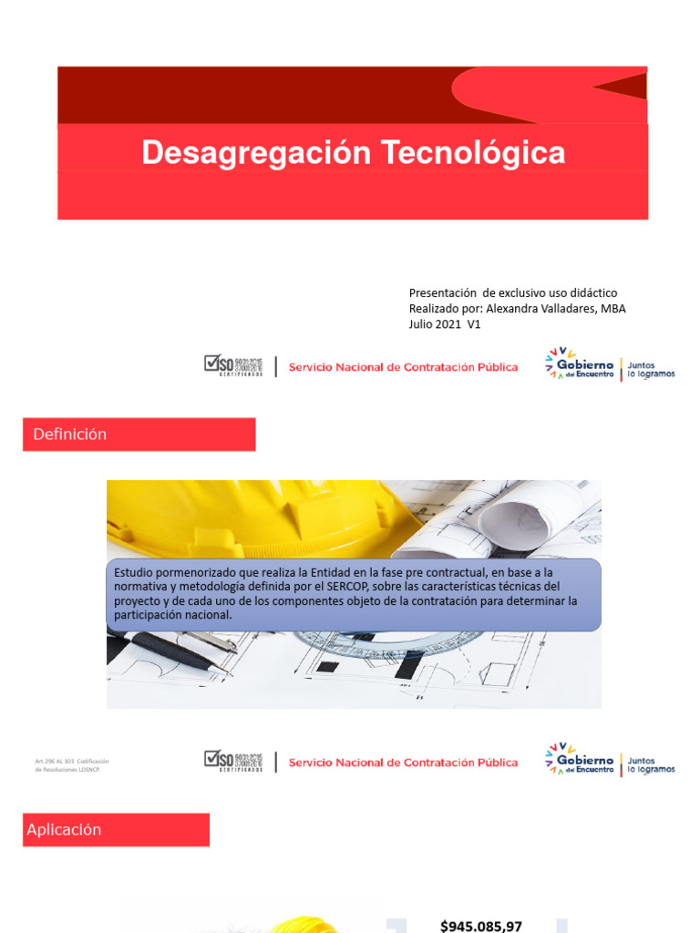 Presentación Desagregación Tecnológica | PDF