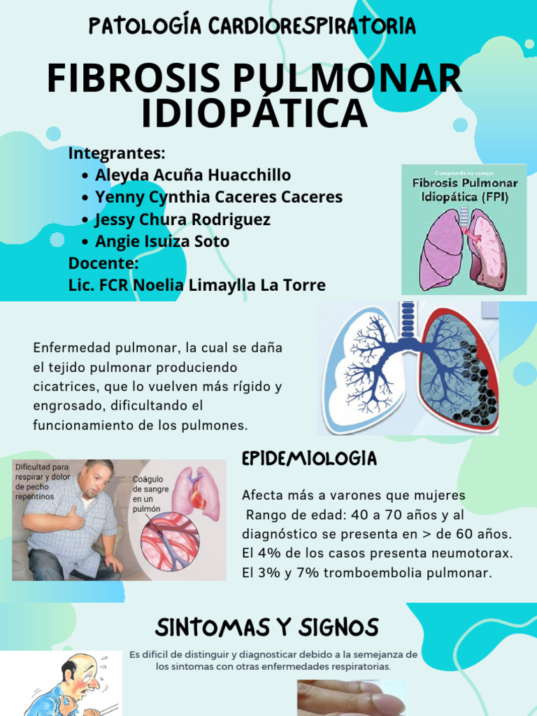 Fibrosis Pulmonar Idiopática: Causas y Síntomas | PDF | Tos | Medicina