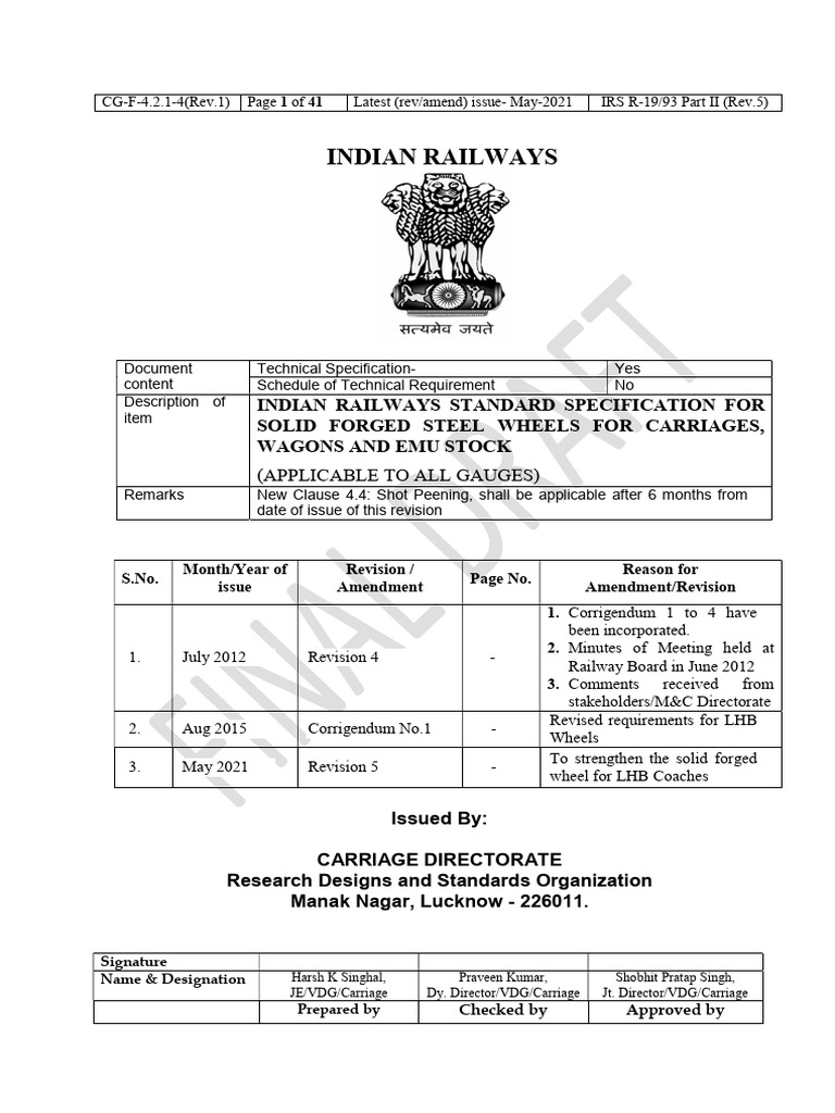 IRS R-19-93 Part II (Rev-5) Final Draft | PDF | Machining | Engineering ...