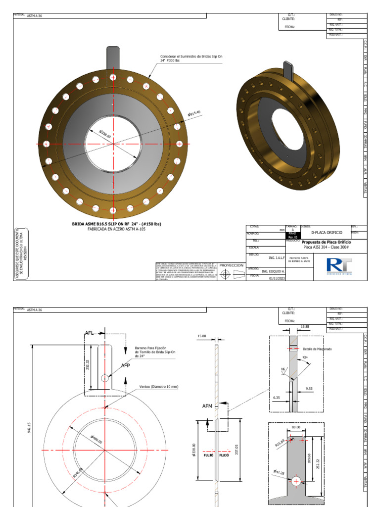 1. Placa Orificio "Planos" | PDF