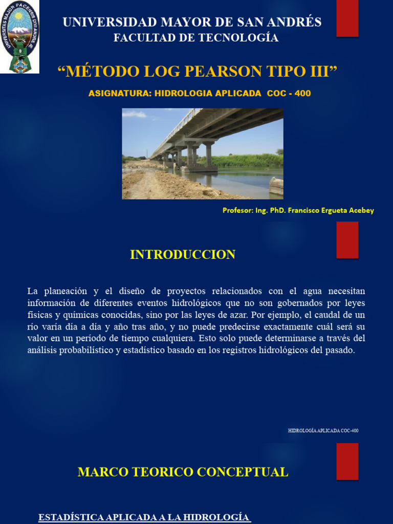 2 Metodo Log Pearson III Fe | PDF | Hidrología | Estadísticas