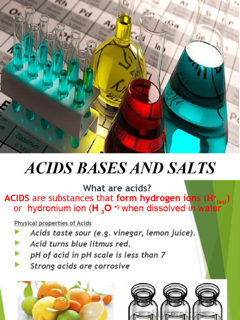 Acids Bases and Salts | PDF | Acid | Salt (Chemistry)