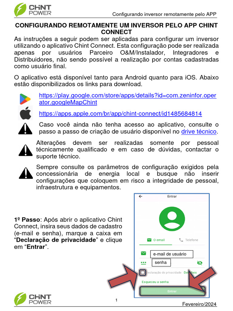 Manual Chint | PDF | Aplicativo para celular | Informática