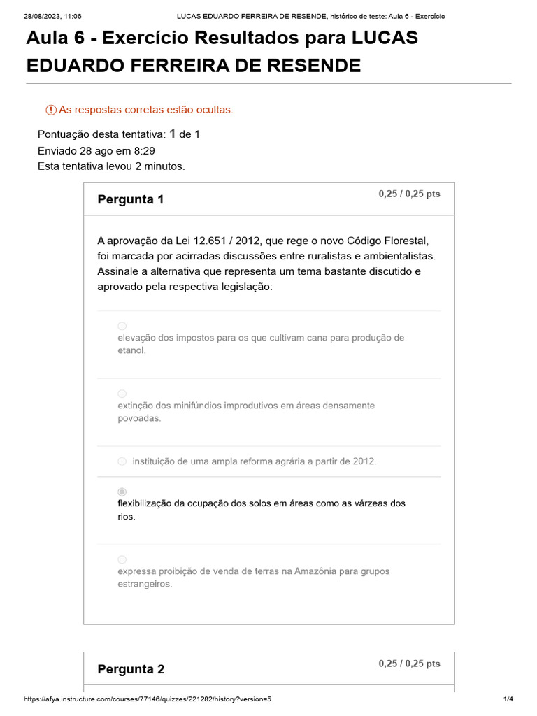 Resultados do Exercício Aula 6 - Lucas Resende | PDF | Rio | Geociências