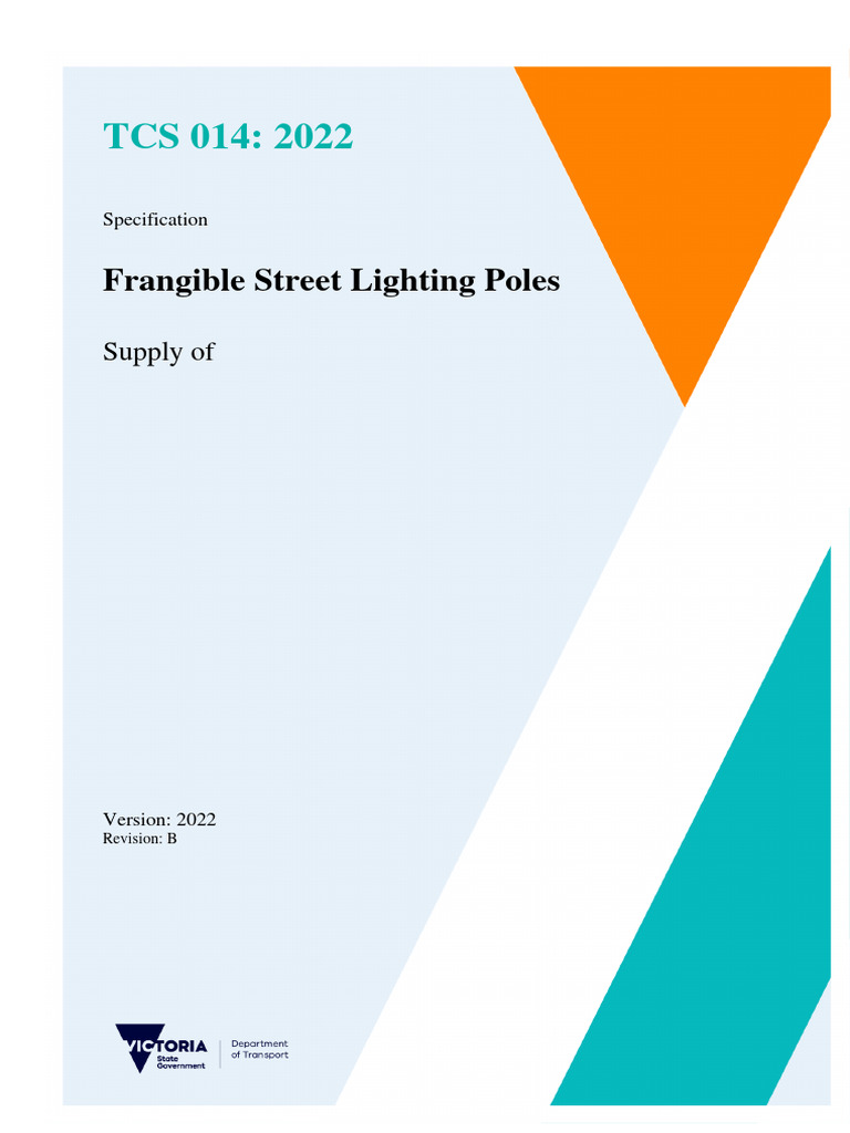 Frangible Street Lighting Poles Specification | PDF | Screw ...