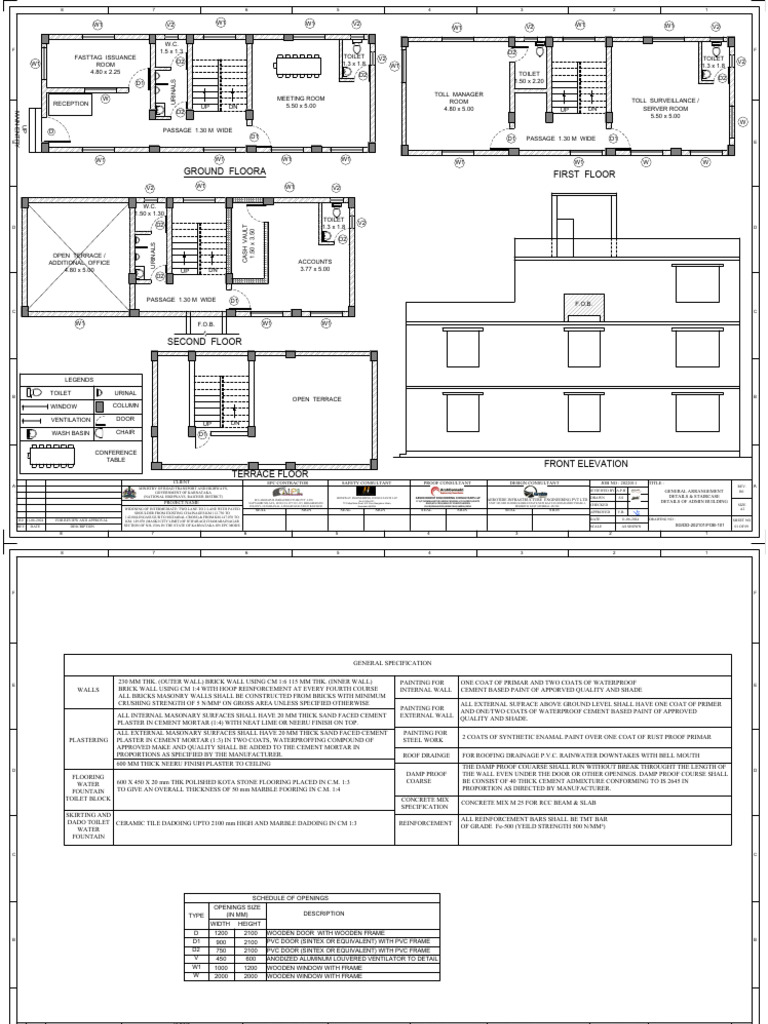 Admin Bulding 1 | PDF | Masonry | Concrete