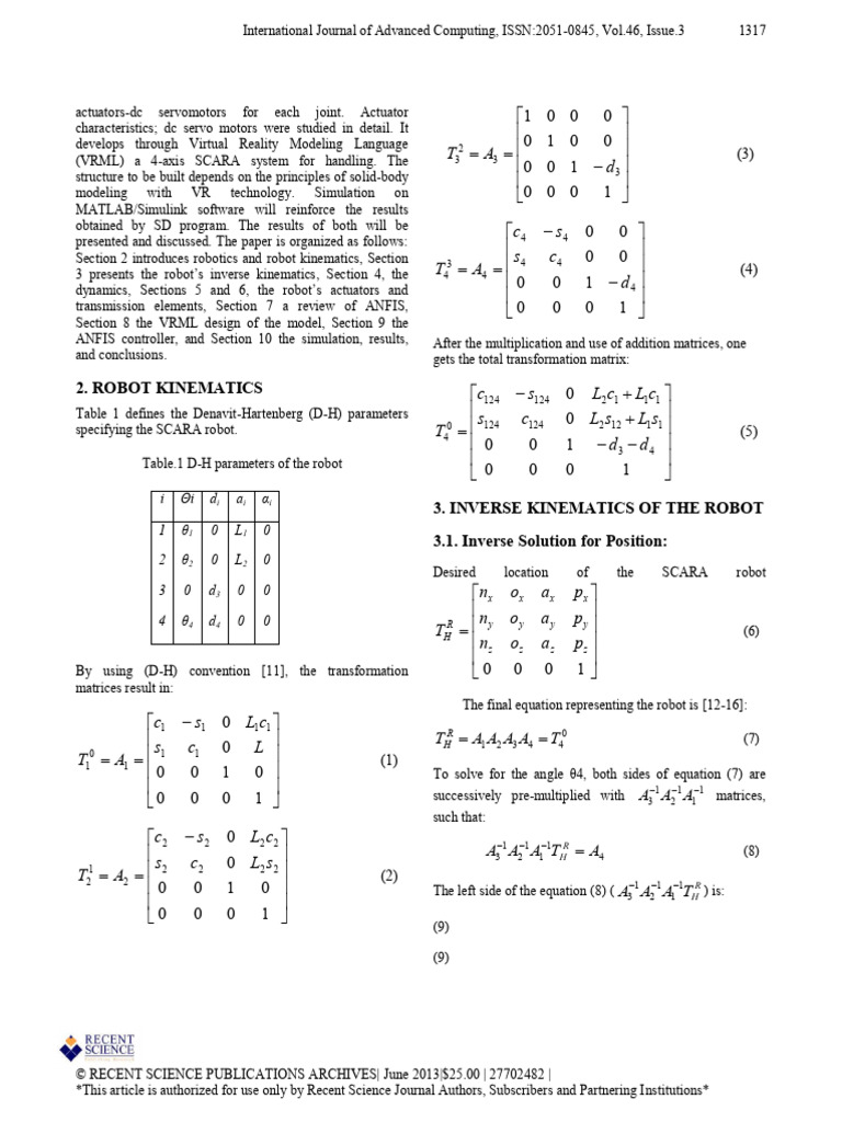 Scararobot 2 | PDF | Fuzzy Logic | Applied Mathematics