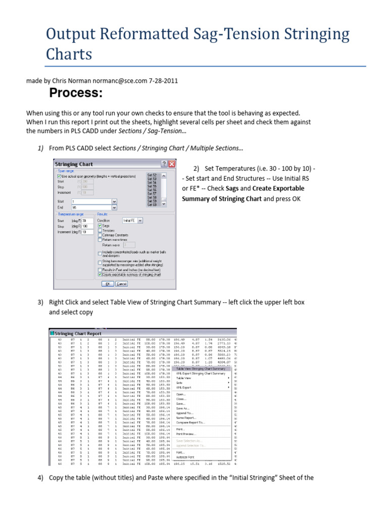 Output Reformatted Stringing Charts | PDF | Technology & Engineering