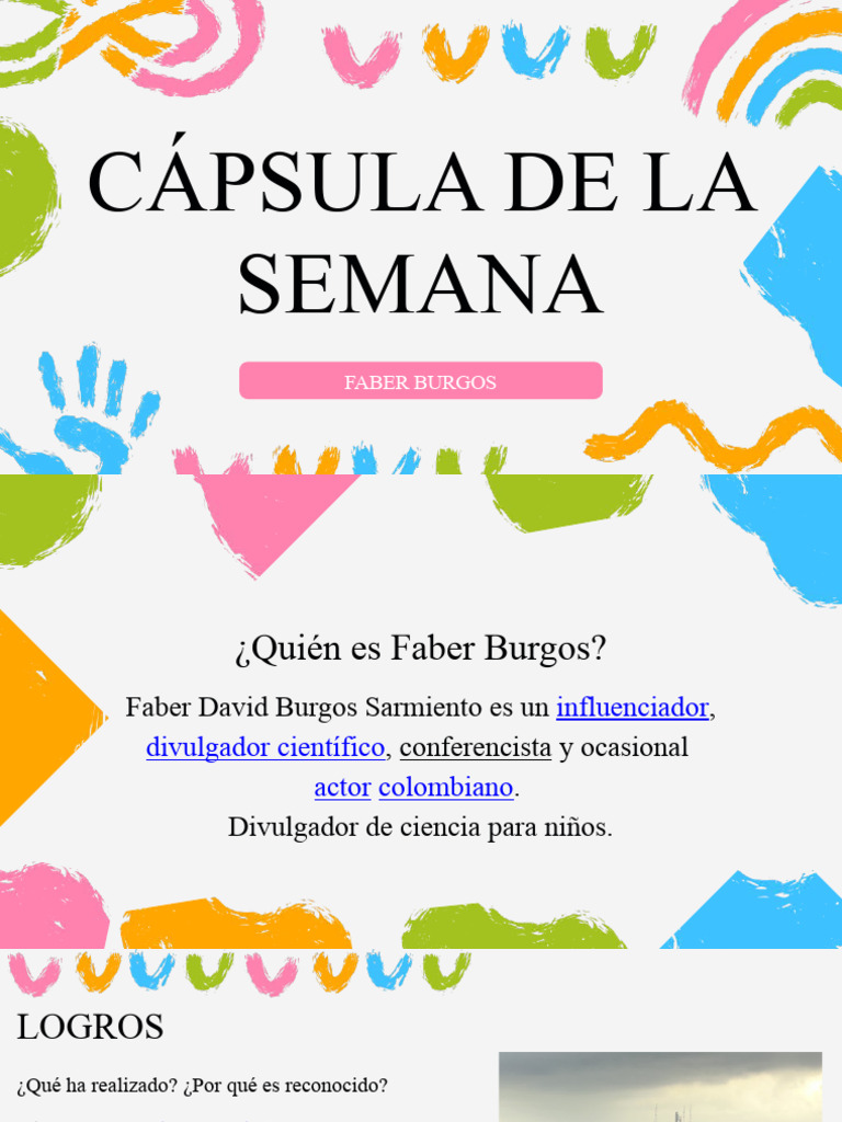 Faber Burgos: Innovador en Ciencia Infantil | PDF