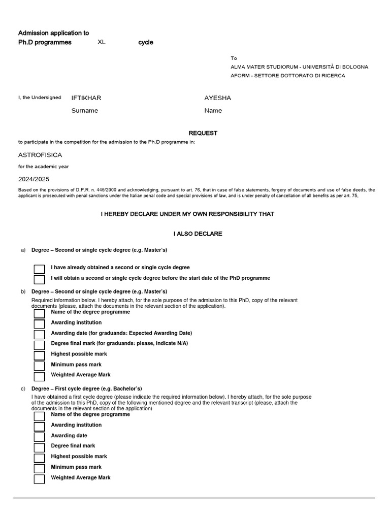 Do Manda Dottor a to Dal 2023 | PDF | Doctor Of Philosophy | Government