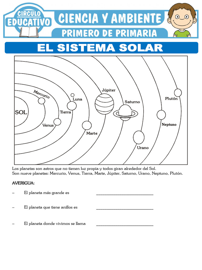 El Sistema Solar Para Primero De Primaria Pdf