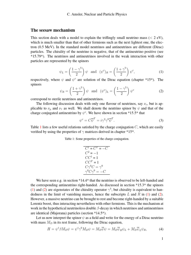 Seesaw | PDF | Neutrino | Theoretical Physics