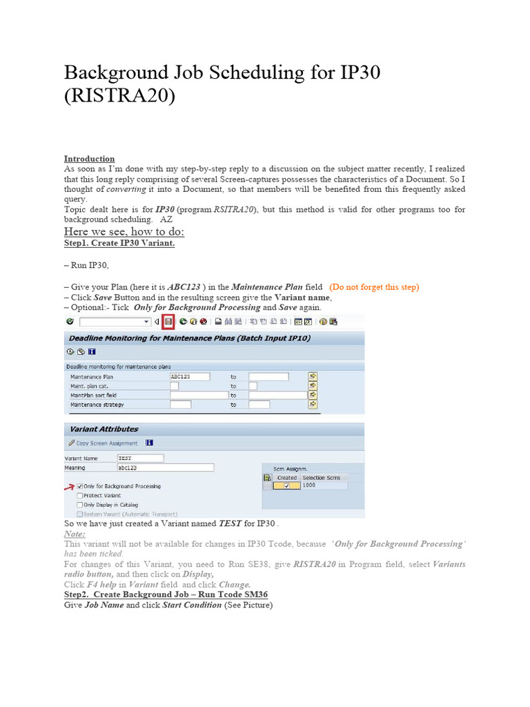 Background Job Scheduling For IP30 | PDF