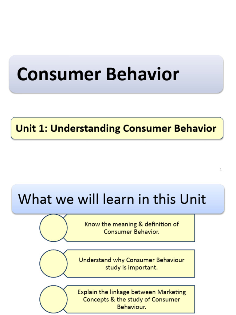 1. CONSUMER BEHAVIOR | Download Free PDF | Consumer Behaviour | Behavior