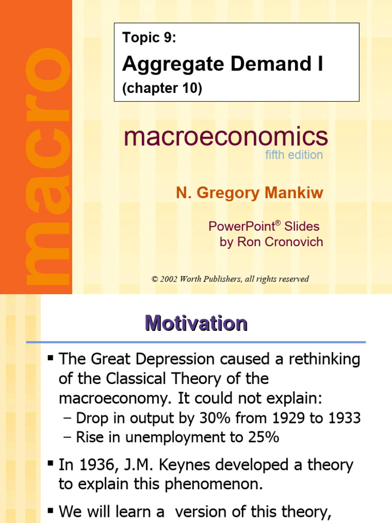 Macroeconomics AGGREGATE DEMAND I | PDF | Macroeconomics | Aggregate Demand