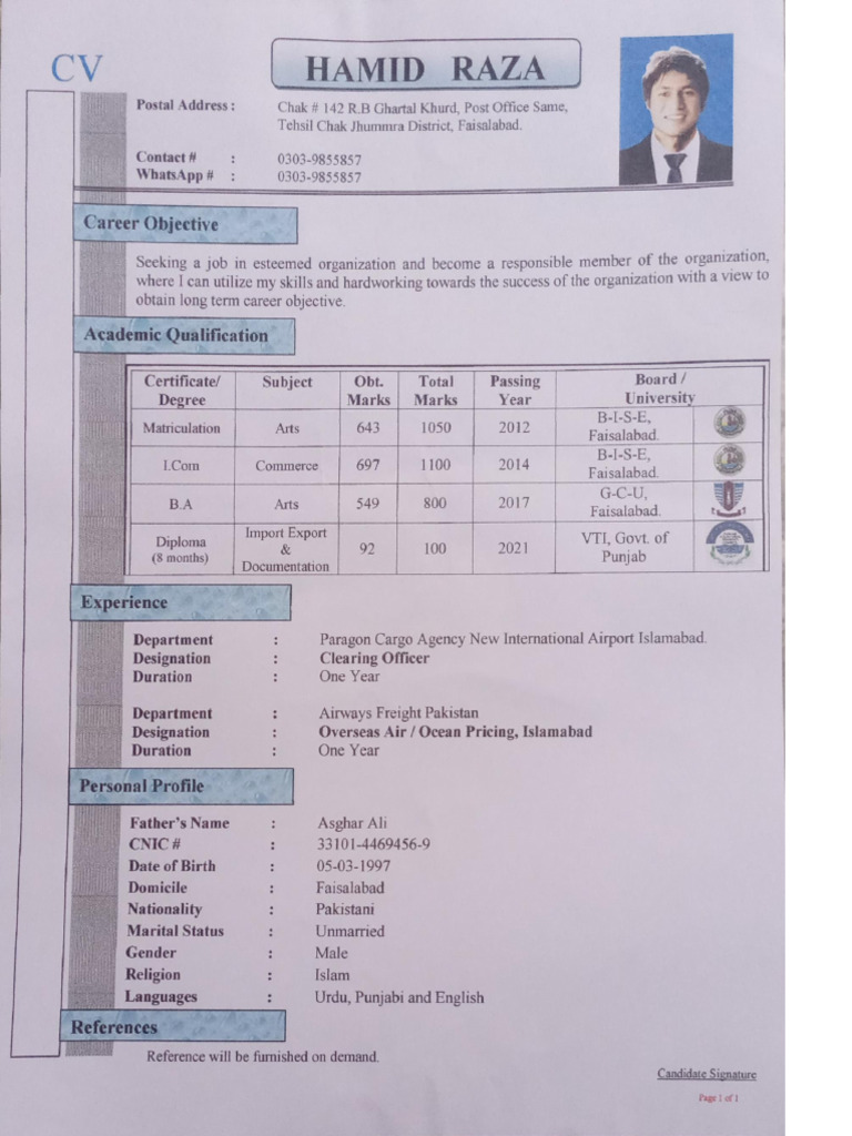 Hamid Raza Resume | PDF