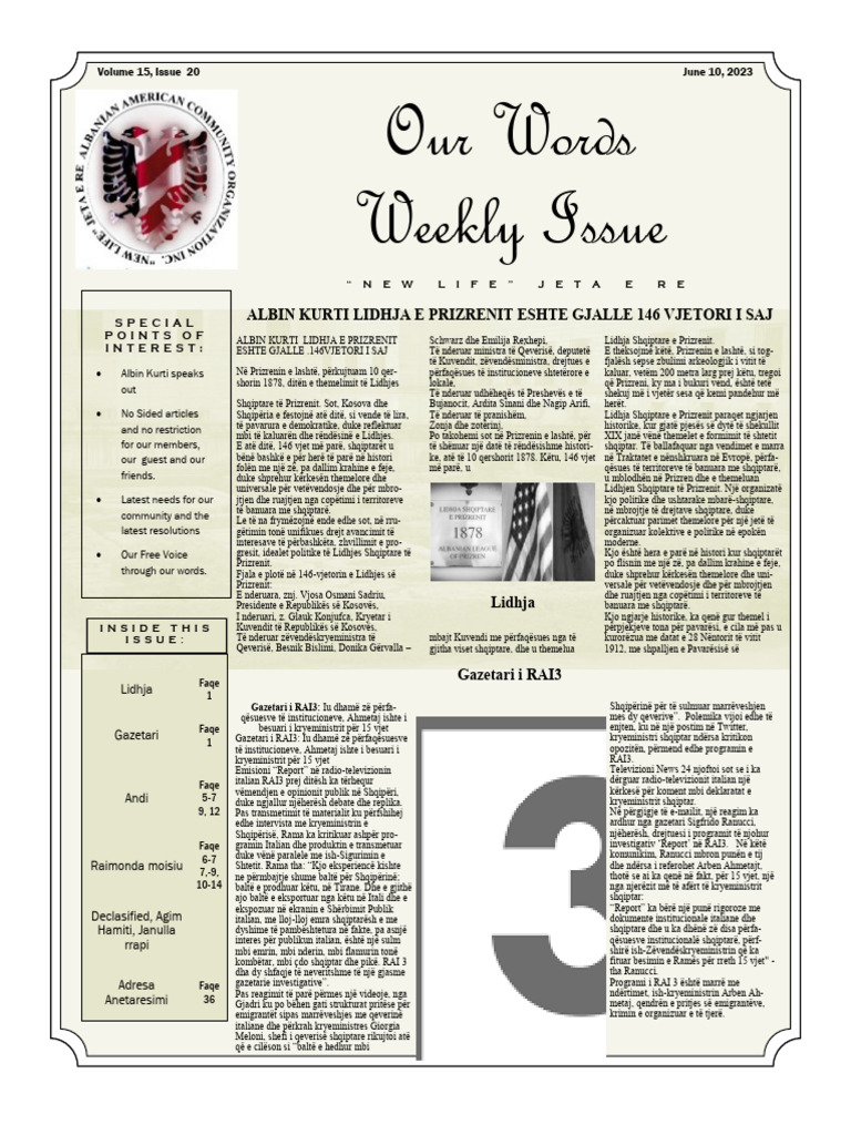 Newsletter Volume 15 Issue 20 | PDF