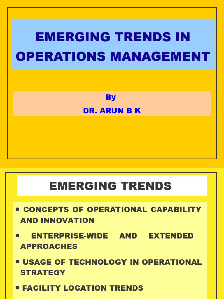 Emerging Trends in Om | PDF | Strategic Management | Supply Chain ...