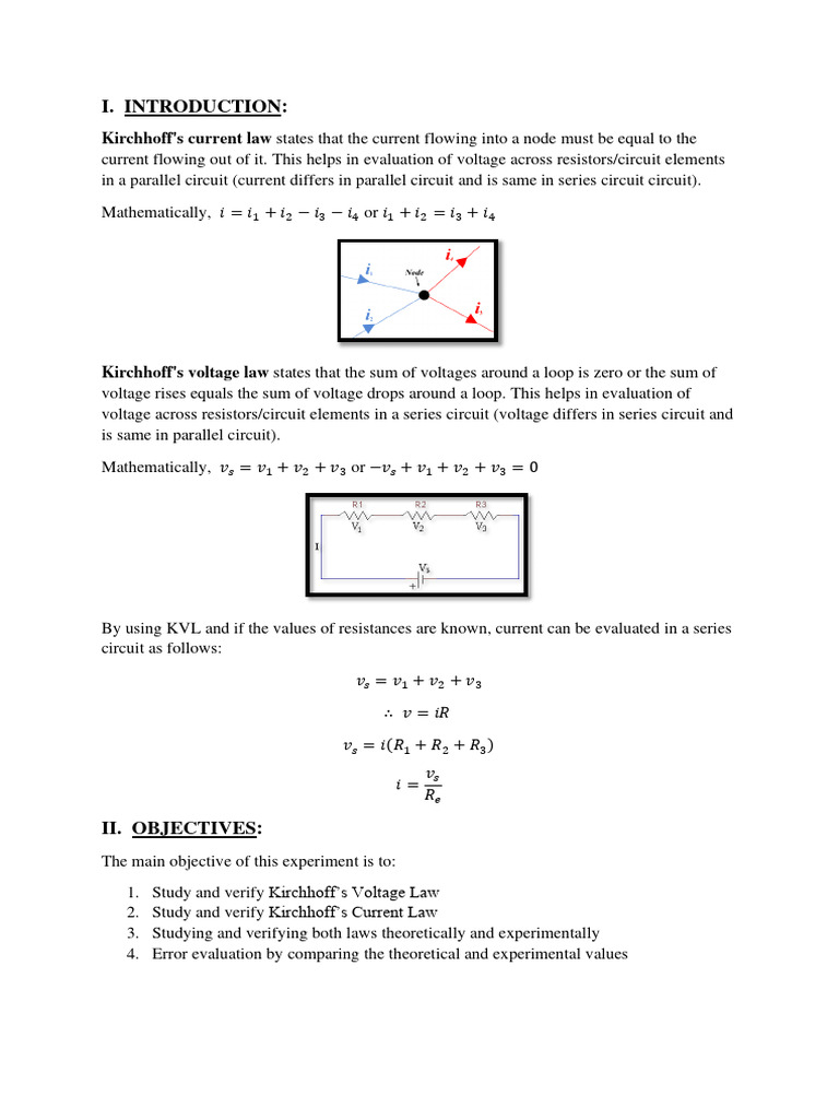 KCL and KVL | PDF | Series And Parallel Circuits | Electrical Network