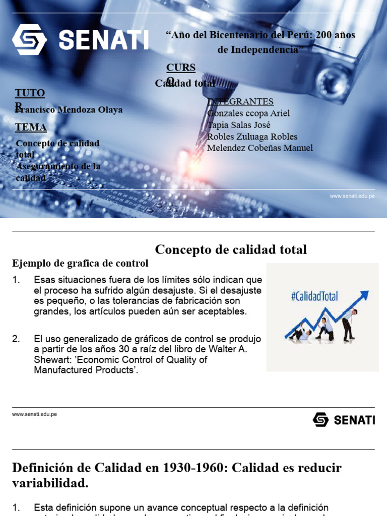 Trabajo Grupal 1 Calidad Total | PDF | Calidad (comercial) | Economias