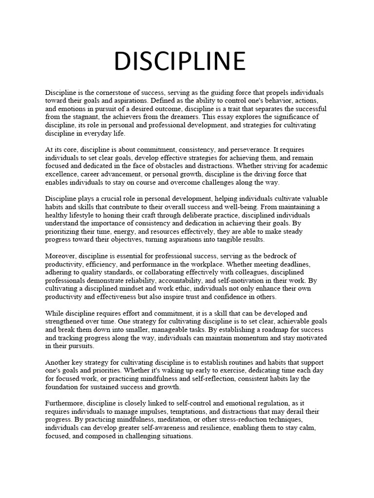DISCIPLINE | Download Free PDF | Disciplines | Behavior Modification