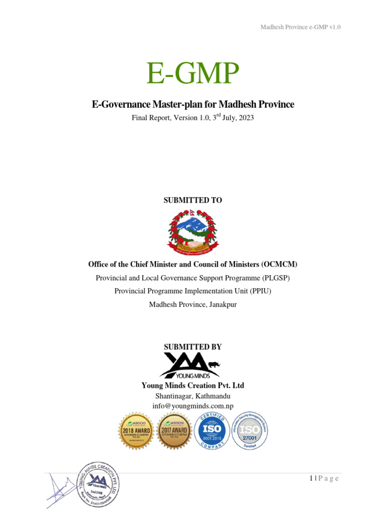 EGMP Final Reports (English) | PDF | E Government | Governance