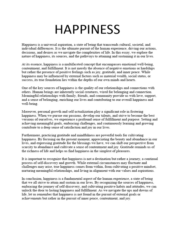 HAPPINESS | Download Free PDF | Happiness | Contentment