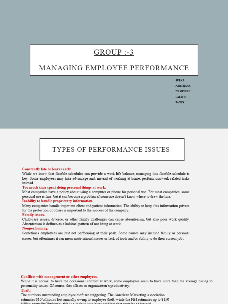 Group 3 Sec A - Managing Employee Performance | PDF | At Will Employment | Trade Union