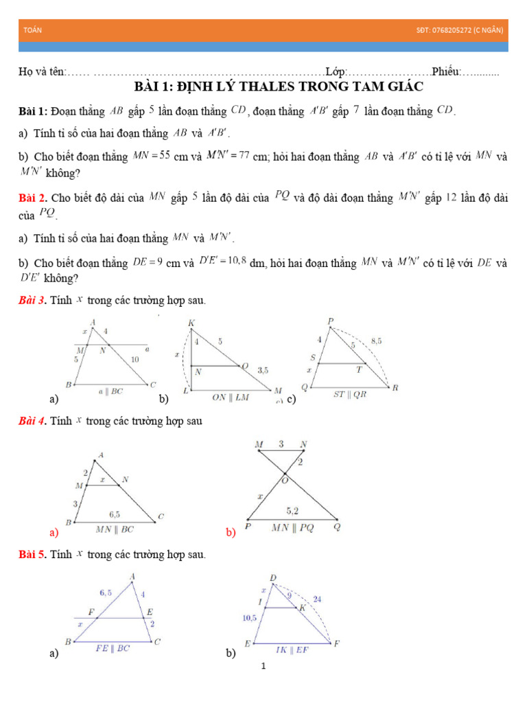 ĐỊNH LÝ THALES | PDF