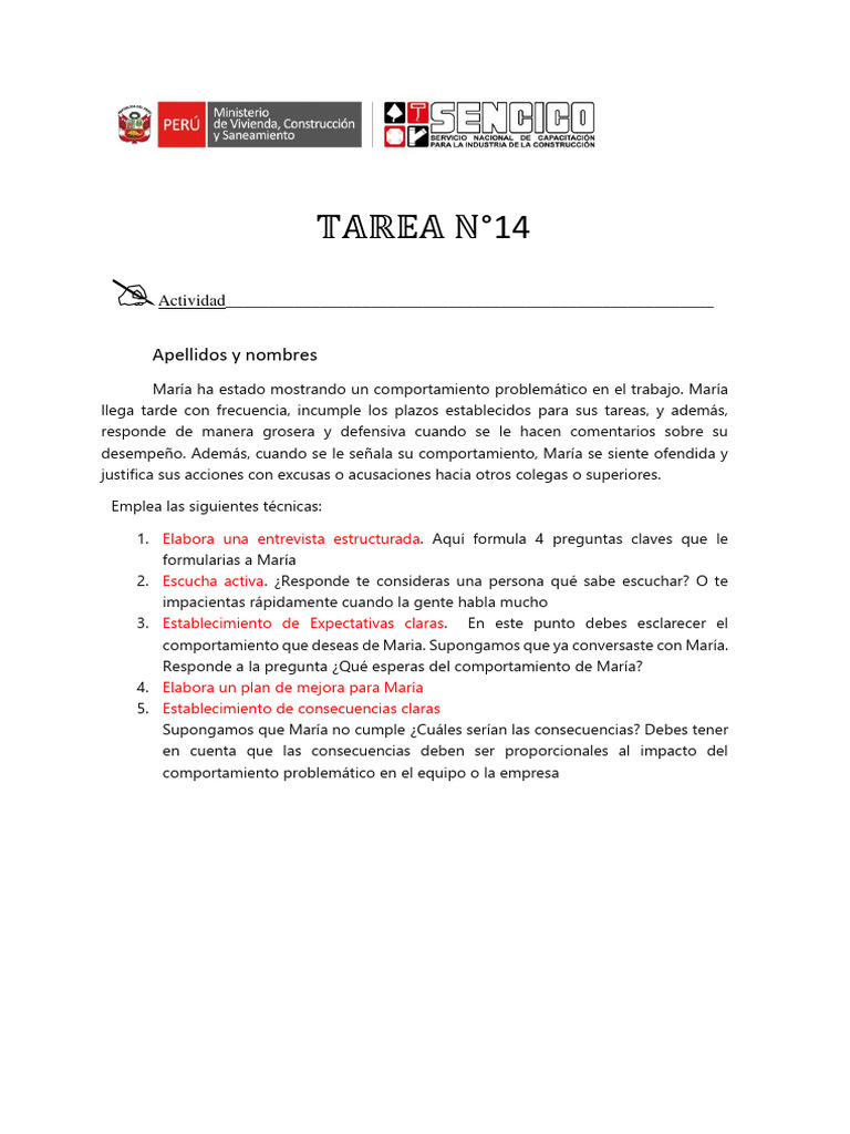 tarea 14 Conflictos y RP | PDF