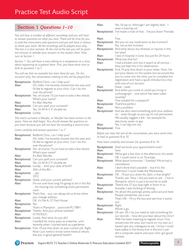 CB 7.5 End of Level Test Audio Script | PDF | Pest (Organism) | Trees