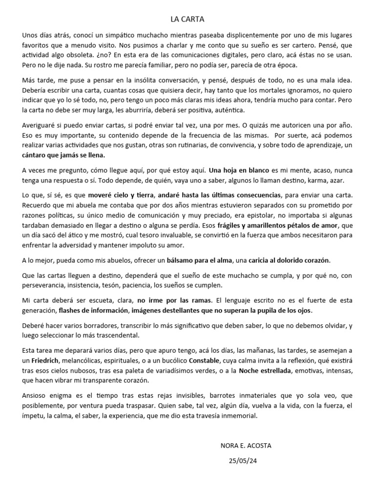 LA CARTA (2) | PDF